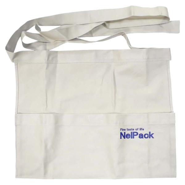 果実の袋掛作業を効率的に行えるように設計したエプロンです。・袋を入れると前方に傾斜するマチをポケットにをもうけ、　掛袋を取り出しやすくしました。・ポケットには約400枚（果樹1本分）の果実掛袋が入ります。・ポケット中央のマジックテープを外し...