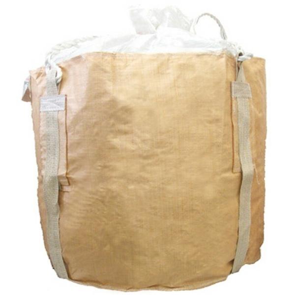 ・比重2の重量物を1t入れるのにピッタリです。  比重1.7〜2.3 例)砂・砂利、軟石、コンクリート、セメントモルタル ・強度抜群!ロープ吊りタイプのフレコンバッグです。ベルトタイプに比べ耐摩耗性が強いので、フォークリフトの爪等による破損...