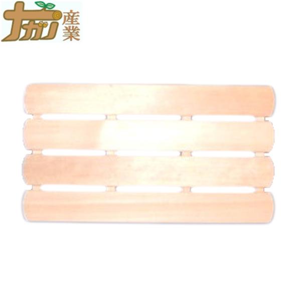 浴室をひのきが香りよく彩ります。46cm巾のMサイズ。すべり止めゴムを貼ってあります。釘を一切使わない安全加工です。●仕様サイズ：46×85×高さ4.2cm重量：約2.6kg