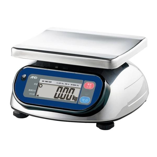 A&amp;Dの防塵・防水はかり(SK10KIWP-JA)です。◆仕様ひょう量：10kg目量：0.01kg測定方式：電気抵抗線式(ロードセル式)精度等級SK-1000iWP/SK-2000iWP：3級SK-5000iWP/SK-10KiWP...
