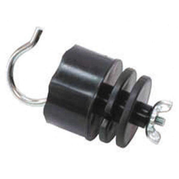 アポロのエリアポール用碍子です。電線のたるみなど張り具合を碍子で調整できます。直径14mmから直径25mmのポールに使用します。個数：100個