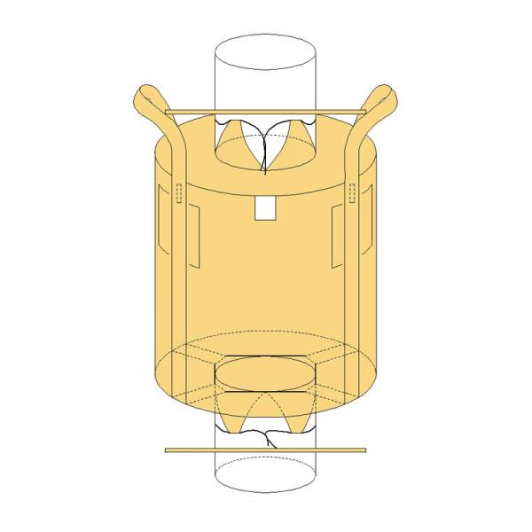 排出口半開、1000L 2点吊りタイプの新品フレコンバッグ！注入口半開、JIS規格準処、保険加入しております！しっかりとした厚手生地の新品トンバッグですので安心してお使いいただけます！品番：OW-006丸サイズ：直径1100×1100mmH...