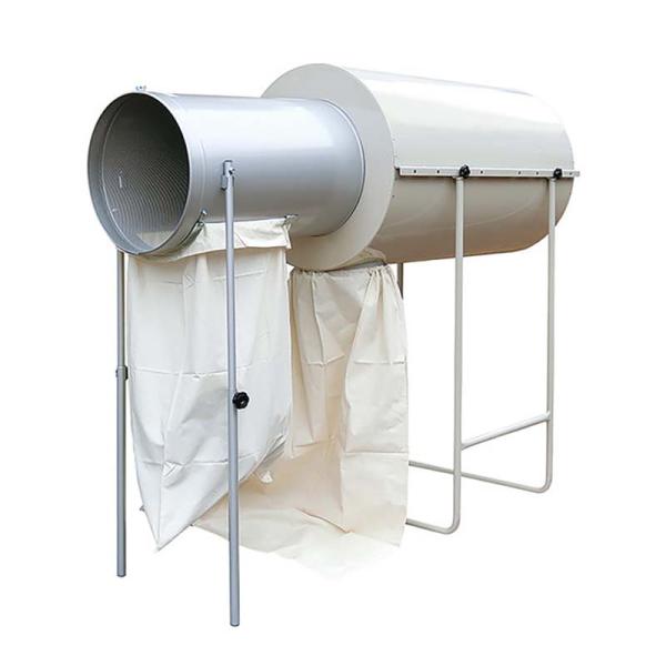 Dリンクスはダストルの出口に連結させて、ダストルで取りきれなかった細かいゴミを捕集します。分離網は簡単に脱着でき、網の掃除も容易です。スタンドは上下高さ調整が可能です。型式：CJ-40寸法：直径400×長さ800×高さ1525mm（最大）重...