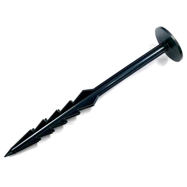 防草シートにしっかりと刺さり、抜けにくい杭！・フラット面で打ち込みやすい・四方トゲの形状で抜けにくい・先端がトンガリ形状になっておりシートに刺しやすい材質：PBT(ポリブチレンテレフタレート)　この樹脂は車業界で使用されている強化プラスチッ...