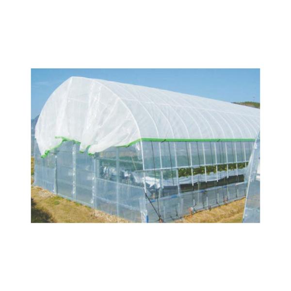 赤外線だけを反射するから果実内温度や土壌温度の上昇を防ぎます。また、暗くならず、作物の光合成を邪魔しません。●特徴・ハウス内が明るく作業性良好です。・赤外線(熱線)を反射し、ハウス内温度が約5℃低下。※試験例・赤外線劣化防止剤入りで耐久性に...