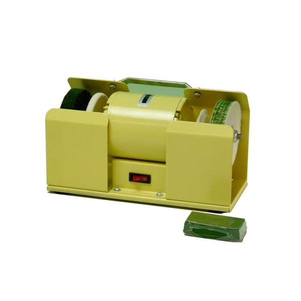 彫刻刀の仕上げならまずはこの1台から！道刃物の研ぎ機！ミニハイスケアー2型！●特徴・初心者でも簡単に刃研ぎができます。フェルトバフにより良く研げ当りも軟らかです。・木彫用刃物に最適です。彫刻刀・木彫のみ・小道具のみ・版画刀・てん刻刀などの木...