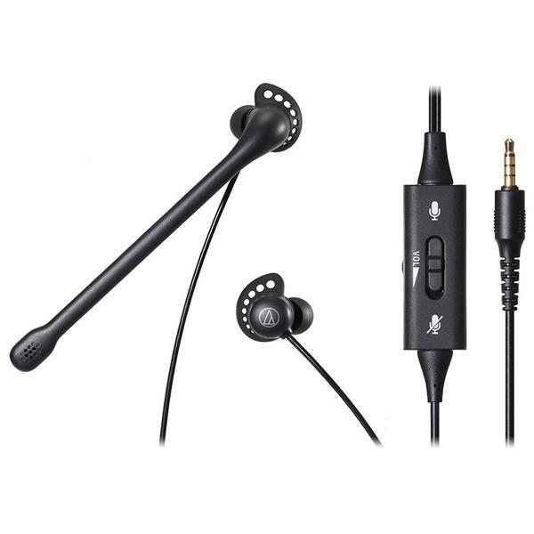 【発売日：2021年11月19日】ATH-202COM BK オーディオテクニカ ATH-202COM ATH202COMBK audio-technica ATH202COM BK インナーイヤーヘッドセット ブラック