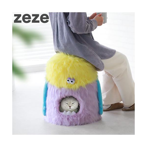 キャットハウス 隠れ家 寝床 室内用 かわいい おしゃれ 猫ハウス 犬猫ベッド 小型犬 インテリア カラフル おもちゃ 座れる スツール ブルー パープル イエロー グリーン フリース [キーワード： 爆買 ]