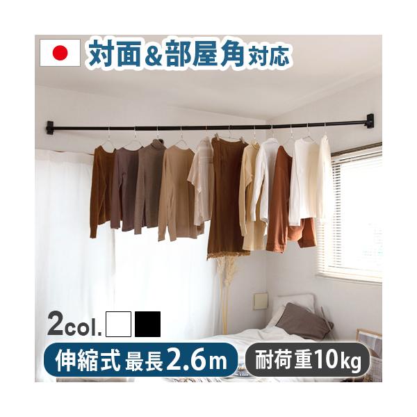 洗濯 ピン固定 石膏ボード用 角度調整 室内干しハンガー ハンガーラック 伸縮 室内干し 賃貸 コンパクト 洋服掛け コート掛け コンパクト