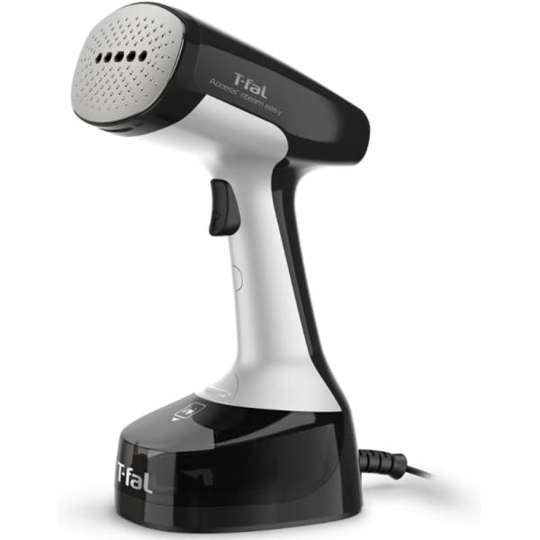 T-Fal ティファール 衣類スチーマー 脱臭 除菌 スチームアイロン DT7132J0「アクセススチーム イージー ブラック＆ホワイト」【パワフルスチーム 平均21g/分*1】・平均21g/分のパワフル連続スチームが繊維の奥まで浸透し、シ...