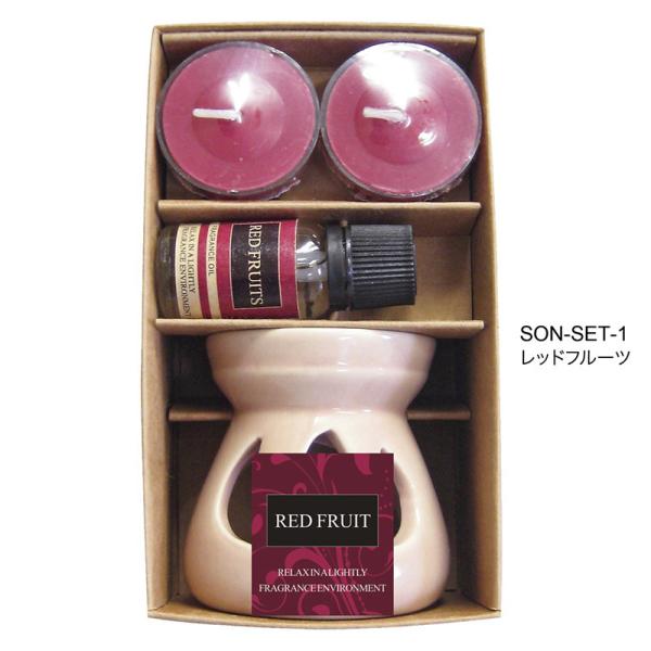 Sense of nature オイルポットセット レッドフルーツ（アロマ・ヒーリング）Sense of nature オイルポットセットギフトに、アロマ初心者の方に。手のひらサイズの可愛らしいオイルポット。フレグランスオイルとキャンドルが...