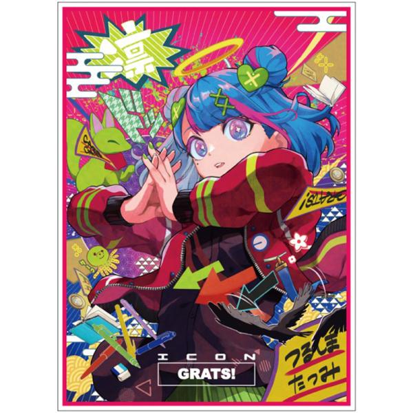 GRATS！スリーブ クリエイターズ「ICON」「つるしまたつみ」（スペシャル・エディション）（グラッツ）ポップで色彩鮮やかなイラストがアイドルやVTuberのジャケットやグッズデザイン等で人気の「つるしまたつみ」による作品をスリーブ化。［...