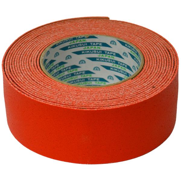道路や駐車場等に用いられるラインテープ。道路のレーン表示や整列、通行区分表示、駐車スペース表示などに適しています。反射ビーズが基材に練り込まれていますので反射ビーズ露出後は車のライト等を反射します。メーカー：菊水テープ株式会社型番：キクライ...