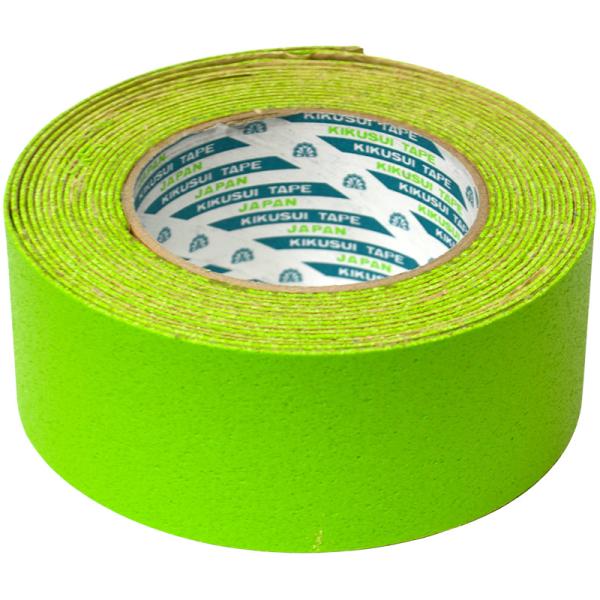 道路や駐車場等に用いられるラインテープ。道路のレーン表示や整列、通行区分表示、駐車スペース表示などに適しています。反射ビーズが基材に練り込まれていますので反射ビーズ露出後は車のライト等を反射します。メーカー：菊水テープ株式会社型番：キクライ...