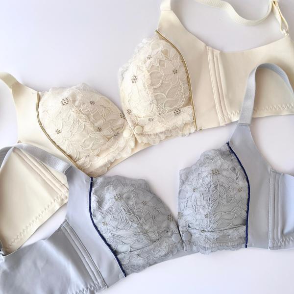 かわいいデザインでテンションアップ脇高構造で安心した着心地の授乳ブラジャー2枚セット1.バストを包み込む脇高設計脇高設計で安心感のある着心地。バストを優しく包み込み程よいホールド感を感じられます。2.授乳のしやすさフロントオープン式で楽に開...