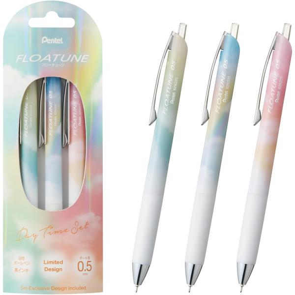 ふと空を見上げた時のように、ほっと一息つけて前向きな気持ちになれる限定Skyly Design登場！ 【軸デザイン】晴朝（せいちょう）・虹（にじ）・茜空（あかねぞら）※虹（にじ）は3本セット限定デザイン【ボール径】0.5mm 【インキ色】黒...