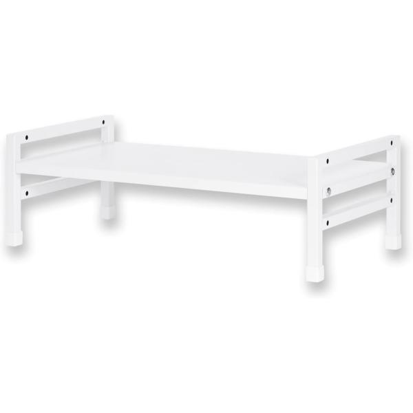 高さ中(12cm) モニター台にぴったり。机上台の幅は50cm・耐荷重10kgなので、モニターをしっかり置くことができます。高さ低(8cm) すっきりと収納。台の下にキーボードがちょうど入る高さで、スペース無駄なく使えます。机上台を使うと姿...