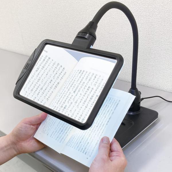 【本体サイズ】208×184×585mm(全長)　【レンズサイズ】170×113×2.0mm(有効寸)【レンズ材質】アクリル樹脂製 【台座主材質】ABS樹脂【原産国】中国 【カラー】ブラック【付属】レンズクリーナー、USBプラグケーブル、U...