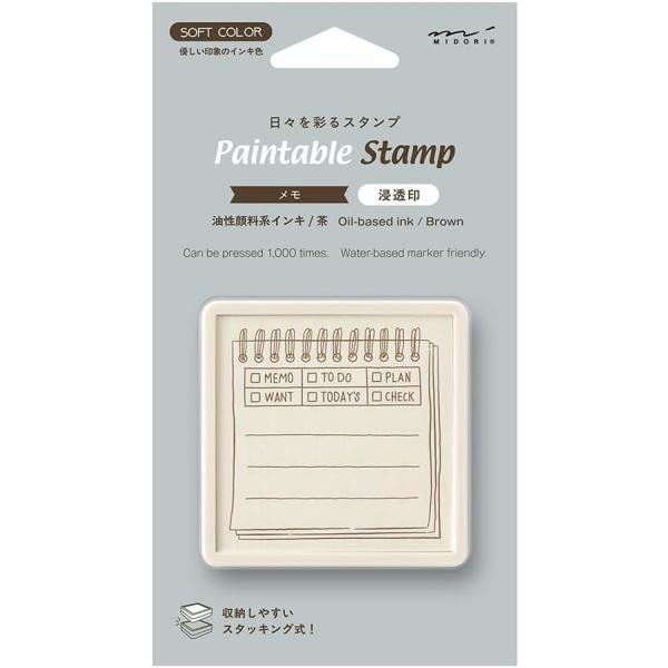 筆記具のインキ色やデコレーションに使用するシールやマスキングテープと一緒にノートになじむ、柔らかい印象の茶色インキ（ソフトカラータイプ)です。インキ付きなのでスタンプ台は不要。インキは油性顔料なので、押した絵柄の上から水性マーカーで色を塗っ...