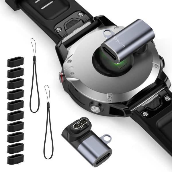 ◆商品名はコチラ：Hianjoo Garmin対応変換アダプター Garmin用変換マイクロ 急速充電 L型Type-C用プラグ変換 2個 + ブラックの防塵 ◆商品情報：・【Type-C→Garmin用充電変換】ガーミン専用変換アダプター...