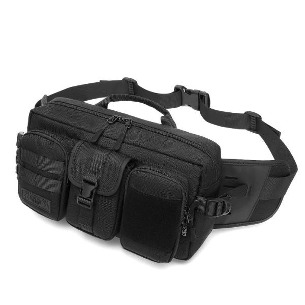 ◆商品名はコチラ：IDEASHOW 2WAYウエストバッグ 多機能ウエストポーチ 収納力 ボディバッグ 11ポケット ベルトバッグ 旅行バッグ 調節可能ベルト ◆商品情報：・【2WAYウエストバッグ】新型な便利デザイン、2wayで使えます。...