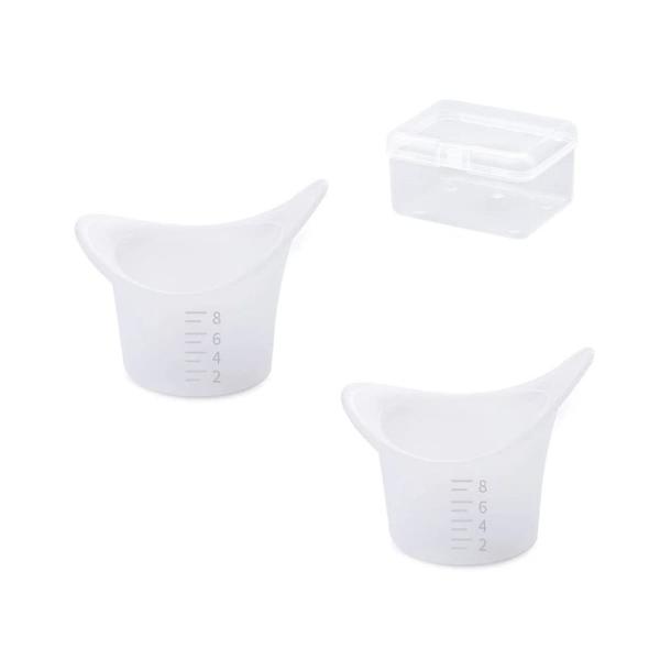 ◆商品名はコチラ：3個セット 目洗う アイカップ 収納ボックス クリーニングカップ シリコーン製 目盛り 目洗浄 再利用可能 水洗い可能 ◆商品情報： ◆梱包時のサイズ：　高さ : 4.70 cm　横幅 : 6.70 cm　奥行 : 8.6...