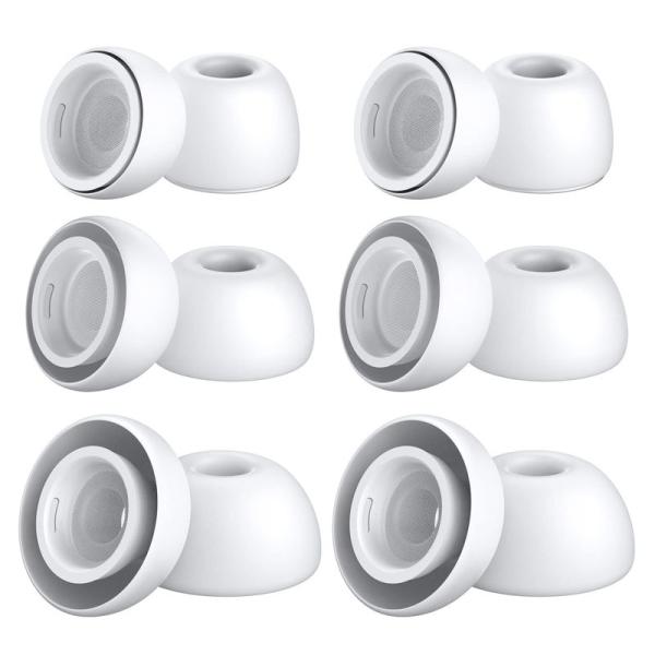 ◆商品名はコチラ：イヤーピース AirPods Pro 交換用 6ペア S/M/Lサイズ各2ペア シリコン製 イヤーチップ AirPods Pro第1と第2世 ◆商品情報：・【互換性】AirPods Proのノイズキャンセリング性能を最大限...