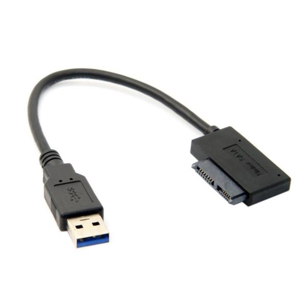 ◆商品名はコチラ：JSER Xiwai USB 3.0 - 7+6 13ピン スリムライン SATA アダプターケーブル ノートパソコン CD DVD ROM ◆商品情報：・USB 3.0 - 7+6 13ピン スリムライン SATA アダ...