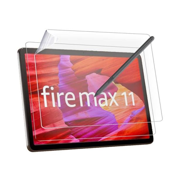 ◆商品名はコチラ：2枚セット Fire Max 11 用 フィルム 紙のような描き心地 保護フィルム NOUKAJU 11インチ ペーパー フィルム 反射低減 ◆商品情報：・【アンチグレア特殊加工】表面にアンチグレア加工が施されており、グレ...