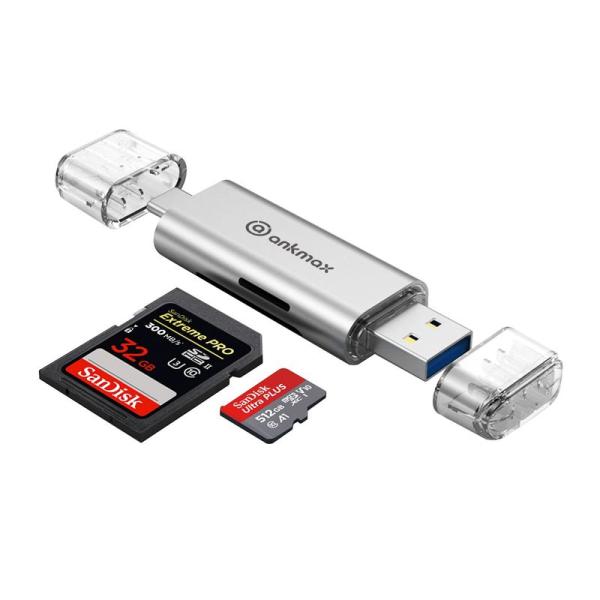 ◆商品名はコチラ：USB C カードリーダー Ankmax UC313S USB3.0 SD TF Micro SD USB Type C高速 メモリカードリ ◆商品情報： ◆梱包時のサイズ：　高さ : 1.70 cm　横幅 : 6.90 ...