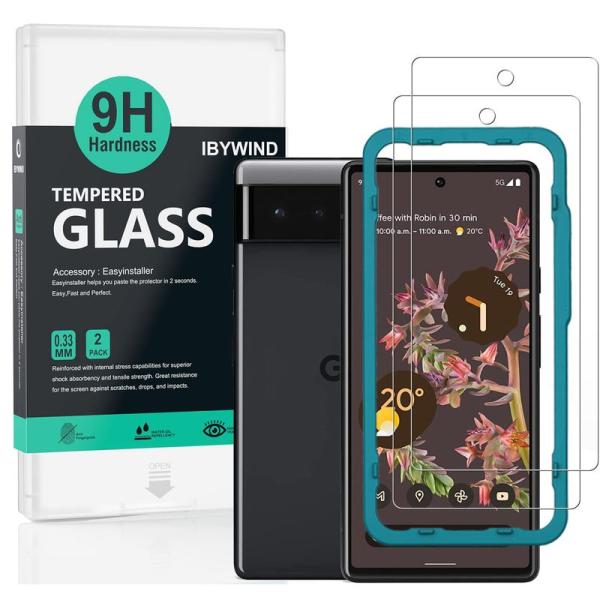 ◆商品名はコチラ：Ibywind ガラスフィルム Google Pixel 6 用強化 ガラス 保護 フィルム 2枚 簡単装着キット付き ◆商品情報：・[HD保護]：ガラスは最大99％の高透明度で、Google Pixel6のオリジナルの高...