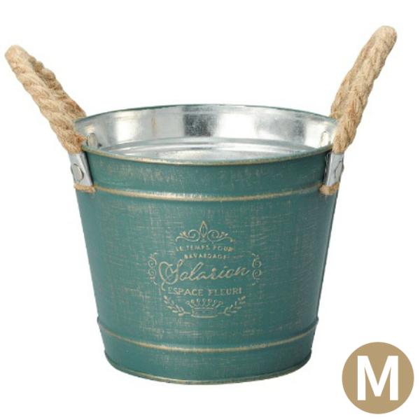 シックな色合いのブリキに、麻ひもの取っ手でナチュラル感をプラス。LE TEMPS POUR BAVARDAGE：おしゃべりの時間solarion：ひだまりAllons nous promener：散歩に行こうEspace Fleuri：花の...