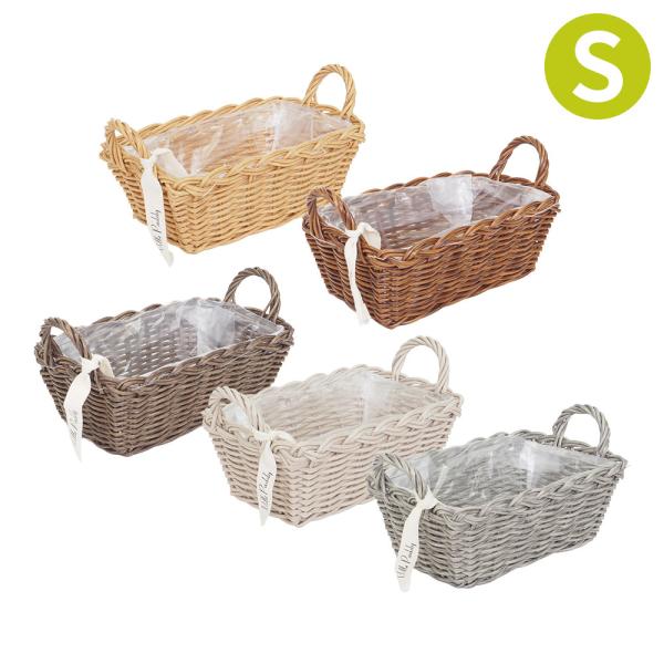 【サイズ】約幅32.5×奥行17×高さ9.5(持ち手込15)cm【素材】ポリプロピレン・ワイヤー【原産国】中国※色、形、サイズ等個体差がありますのであらかじめご了承ください。※製造工程上、記載のサイズとは異なる場合がございます。良品の範囲内...