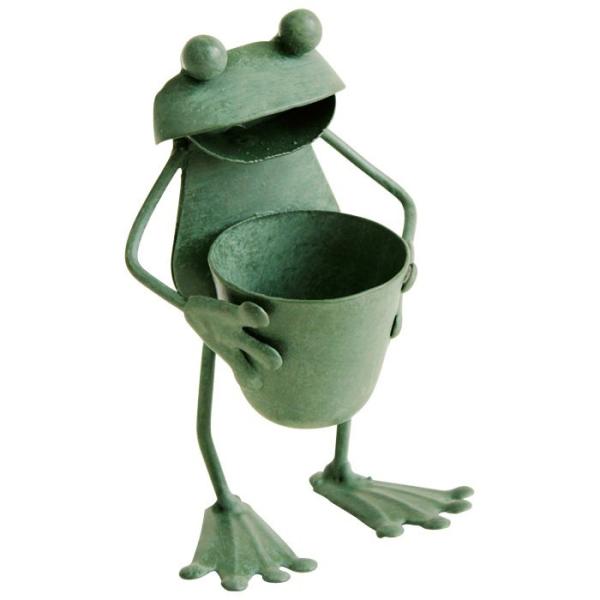 お庭やベランダ、リビング、玄関などを演出するアイテムとしておすすめ！トイレにおいても可愛い☆いろんなところに置いて楽しんでください。【サイズ】約幅6×奥行4×高さ10cm【素材】ブリキ【原産国】中国※色、形、サイズ等個体差がありますのであら...