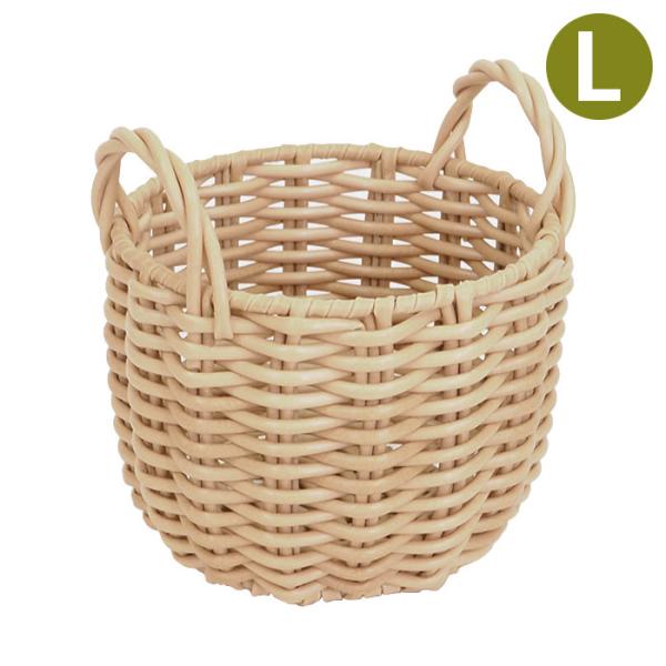 【サイズ】約直径18.5×高さ15（持ち手込19）cm【素材】ポリプロピレン・ワイヤー【原産国】中国※色、形、サイズ等個体差がありますのであらかじめご了承ください。※製造工程上、記載のサイズとは異なる場合がございます。良品の範囲内としてご理...