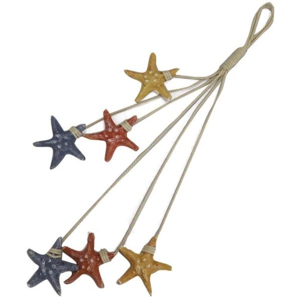 まるで海岸にいるかのような、可愛い雑貨♪ゆったりとした夏の雰囲気を演出してくれます。西海岸DIYにもぴったり！【サイズ】約450mm【素材】ポリレジン【コスタ シースター ガーランド ミックス】ヒトデ ガーランド 西海岸DIYI04-150...