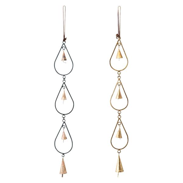 ナチュラルな雰囲気が人気のベル。玄関に良い音色のものを置くのは風水的にも良いのだとか。新築祝いなどプレゼントにもおすすめです。【サイズ】約幅8×奥行3×高さ69(本体のみ56)cm、重量目安：約0.135〜0.14kg【素材】アイアン・PV...