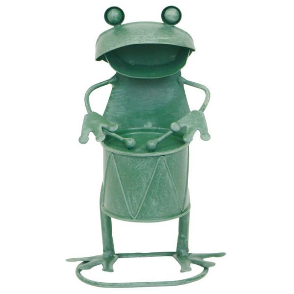 お庭やベランダ、リビング、玄関などを演出するアイテムとしておすすめ！トイレにおいても可愛い☆いろんなところに置いて楽しんでください。【サイズ】約幅12×奥行8×高さ19cm【素材】ブリキ【原産国】中国※色、形、サイズ等個体差がありますのであ...