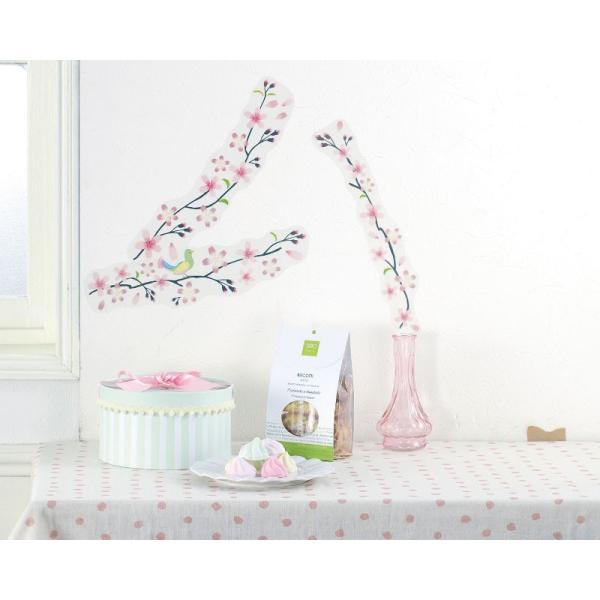 【素材】PVC（ポリ塩化ビニール）【パッケージサイズ】310×280mm【ウォールステッカー (SS) ブロッサムリーブス】ウォールシール かわいい 子供部屋 おしゃれ※梱包サイズ軽減のため、パッケージを開封の上、厚紙を抜いた状態で筒型ケー...