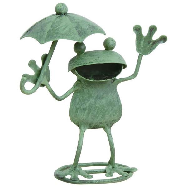 お庭やベランダ、リビング、玄関などを演出するアイテムとしておすすめ！トイレにおいても可愛い☆いろんなところに置いて楽しんでください。【サイズ】約幅9×奥行4×高さ11cm【素材】ブリキ【原産国】中国※色、形、サイズ等個体差がありますのであら...