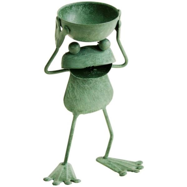 お庭やベランダ、リビング、玄関などを演出するアイテムとしておすすめ！トイレにおいても可愛い☆いろんなところに置いて楽しんでください。【サイズ】約幅7.5×奥行3.5×高さ12cm【素材】ブリキ【原産国】中国※色、形、サイズ等個体差があります...