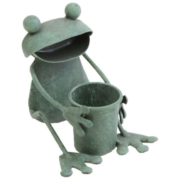 お庭やベランダ、リビング、玄関などを演出するアイテムとしておすすめ！トイレにおいても可愛い☆いろんなところに置いて楽しんでください。【サイズ】約幅7×奥行7×高さ7cm【素材】ブリキ【原産国】中国※色、形、サイズ等個体差がありますのであらか...