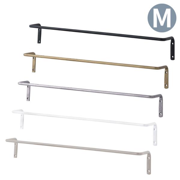 使い方は自由自在。タオルバーやグラスホルダー、スリッパホルダーなどの収納に。またハンギングディスプレイに使うのもおしゃれです♪【サイズ】約幅45.5×奥行6.5×高さ6.5cmネジ穴サイズ：約直径0.4cm×厚み0.5cm(4個)穴と穴の間...