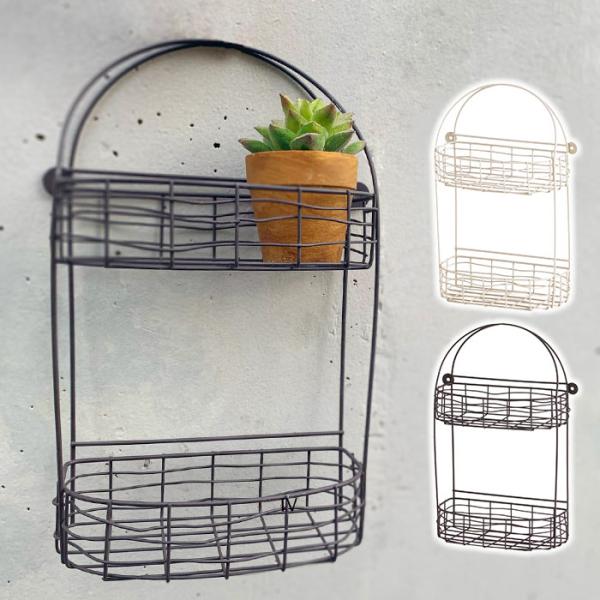 くにゃっと曲がったワイヤーが可愛い♪色々なモノの収納に適したワイヤーバスケットシリーズです。キッチンでのカトラリー入れやお菓子入れ、お子様のおもちゃ入れなどとして幅広くお使いいただけます。ギフトを入れるバスケットにもぴったり。グリーンと組み...