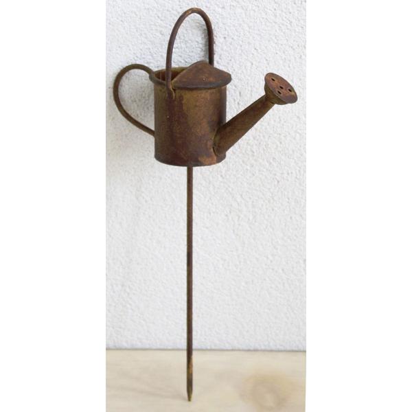 お庭やベランダ、リビング、玄関などを演出するアイテムとしておすすめ！トイレにおいても可愛い☆いろんなところに置いて楽しんでください。サイズ：W9.5×D4×H20センチ【ミニガーデンジョウロ】ガーデニング 庭 かわいい 風水 置物