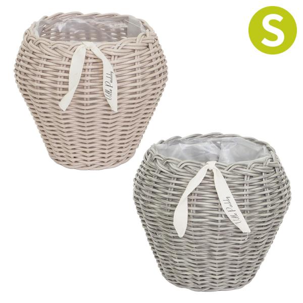 【サイズ】約直径23.5×高さ21cm、口径：約直径17cm【素材】ポリプロピレン・ワイヤー【原産国】中国※色、形、サイズ等個体差がありますのであらかじめご了承ください。※製造工程上、記載のサイズとは異なる場合がございます。良品の範囲内とし...