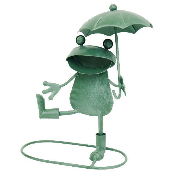 お庭やベランダ、リビング、玄関などを演出するアイテムとしておすすめ！トイレにおいても可愛い☆いろんなところに置いて楽しんでください。【サイズ】約幅18×奥行10×高さ23cm【素材】ブリキ【原産国】中国※色、形、サイズ等個体差がありますので...