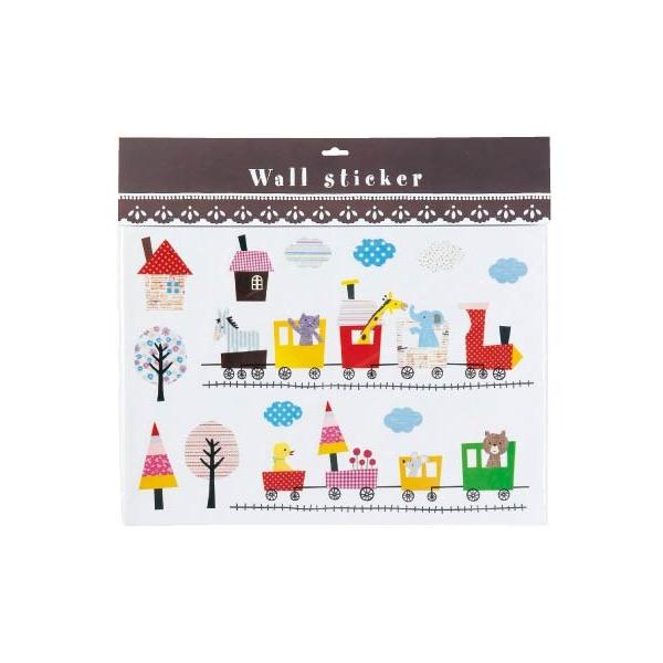 【素材】PVC（ポリ塩化ビニール）【パッケージサイズ】210×335mm【ウォールステッカー (SS) ズートレイン】ウォールシール かわいい 子供部屋 おしゃれ※梱包サイズ軽減のため、パッケージを開封の上、厚紙を抜いた状態で筒型ケースに入...
