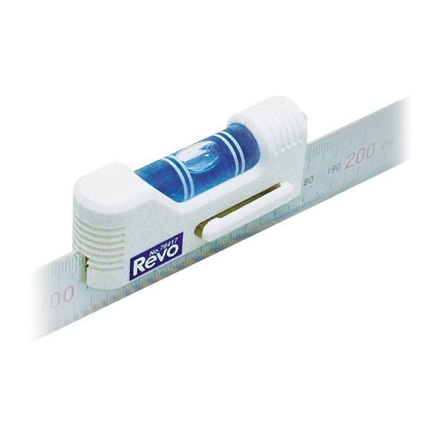 直尺・曲尺への取り付け使用するレベル携帯に便利です。【機能】白い基準線は気泡管の裏側の線が目立たないので見やすいです。（メーカー比）暗い所でも使える青色蓄光を使用しています。【仕様】■気泡管感度：0.5mm/m＝0.0286°■気泡管精度：...