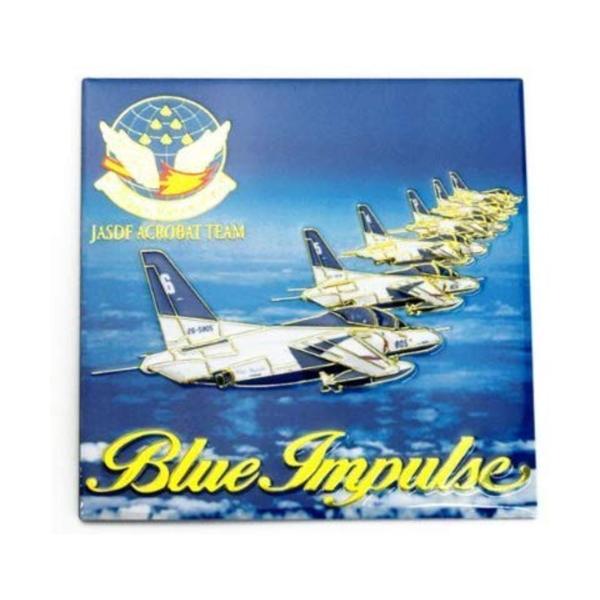 【日本/自衛隊/キャラクター/グッズ】航空自衛隊「ブルーインパルス」の彫金加工マグネット。"新彫金"とは古くは鎧兜や日本刀などの装飾につかわれていた"彫金"と美術工芸品である"七宝"の2種類の伝統工芸の特徴を現代の技術で融合させた新しいタイ...